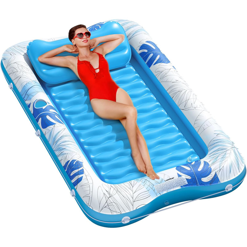 Utibia Pool Floats Adult - Inflatable Tanning Pool Water Filled - 4 in 1 Suntan Tub Lounge Raft ...